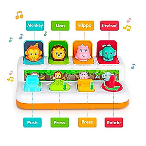 BACCOW Baby Toys 6 to 12-18 Months, Musical Pop-up Toys for 9 Months 1 Year Old Boys Girls Gifts Toddler Infant Toys