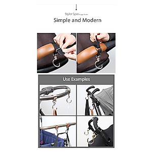 Manito Styler Spin Stroller Hooks (Pink Gold/Black)