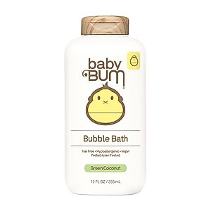 Baby Bum Bubble Bath | Tear Free Foaming Bubble Bath for Sensitive Skin with White Ginger| Natural Fragrance | Gluten Free and Vegan | 12 FL OZ
