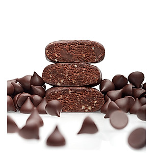 Raw Rev Vegan High-Protein Bars, Double Chocolate Brownie Batter, 10g Plant Protein, 12g Fiber, Non-GMO, 1.6 Oz, 12 Count (Pack of 1)