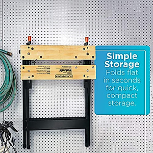 BLACK+DECKER Workmate Portable Workbench, 350-Pound Capacity (WM125)