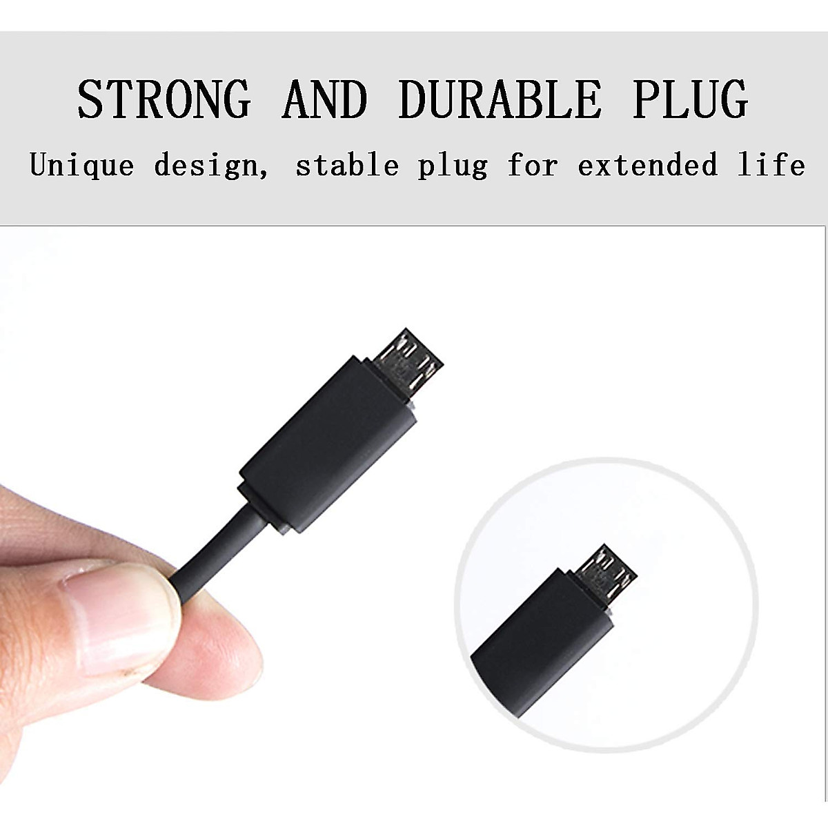 Aquelo Replacement Micro USB Charger Cable Cord Compatible with Beats Studio 3 Studio 2 Solo 3 Solo 2 Powerbeats 2 Powerbeats 3 Wireless Headphones Earphones (Black)