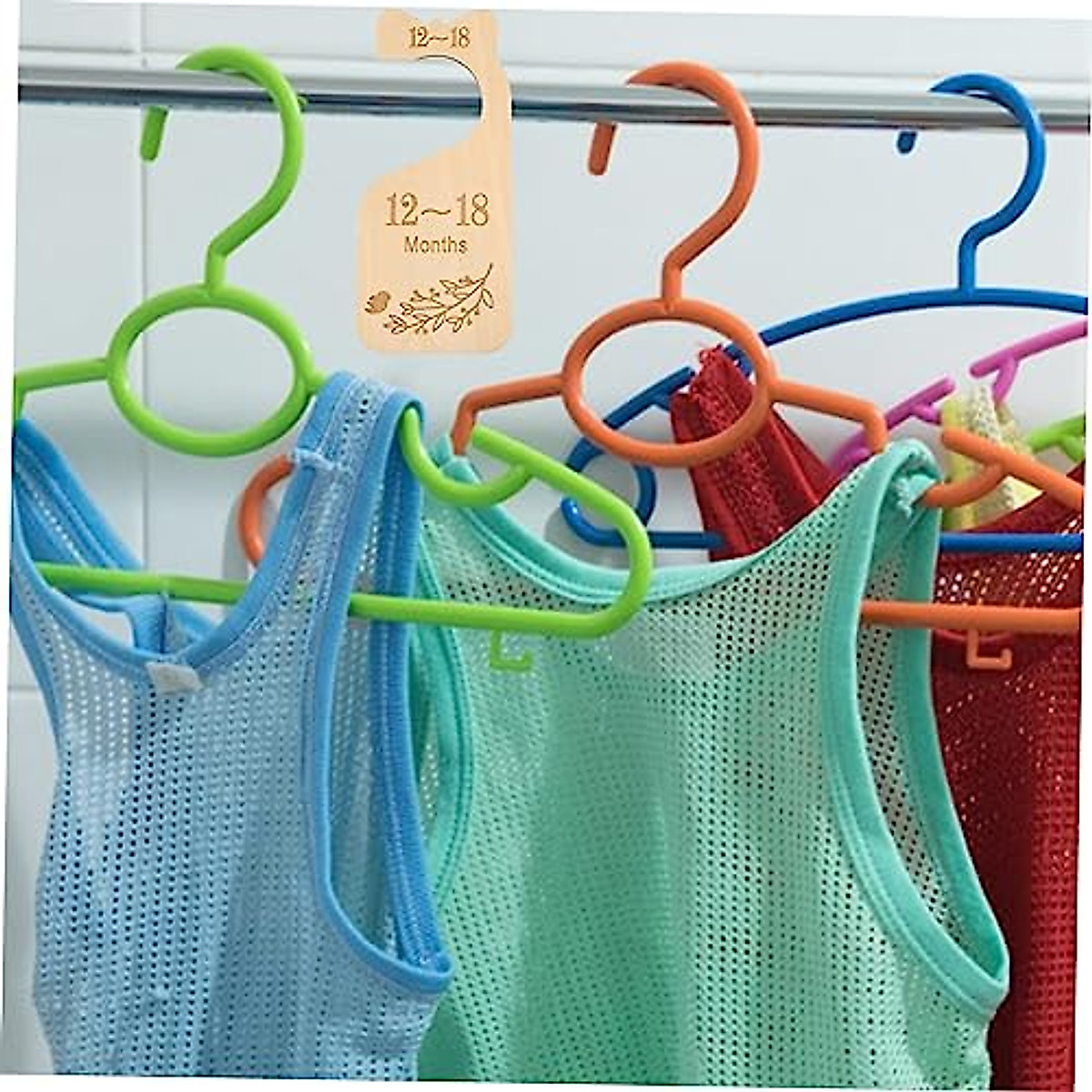 Alasum 7pcs Wooden Divider Baby Outfit Newborn Costume Baby Sets Infant Closet Divider Clothes Size Dividers Baby Clothes Divider Wood Wooden Clothes Divider Closet Size Divider Baby Room