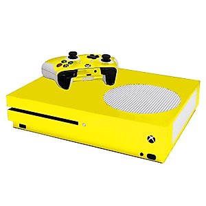 Lemon Yellow - Vinyl Decal Mod Skin Kit by System Skins - Compatible with Microsoft Xbox One Slim (XB1 Slim)