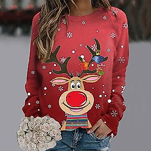 Christmas Sweatshirt Teddy Coat top tee t-Shirt t Shirt Sport tie Knot Pleated Tiered Ruffle Kawaii Cartoon Hoodies y2k Halloween Costumes for Women Cute