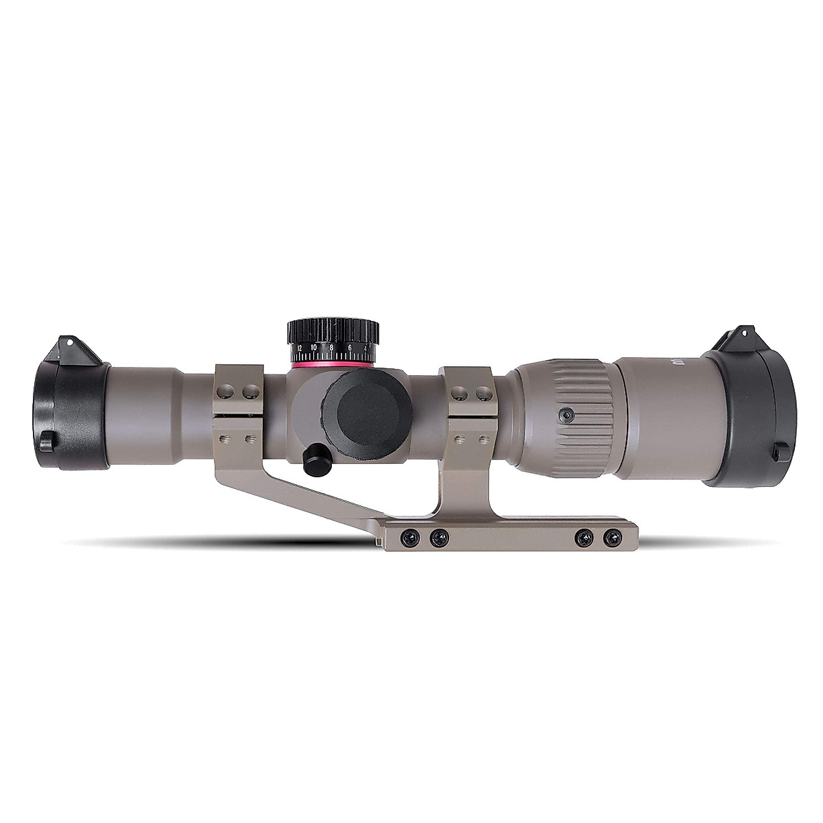 Monstrum G2 1-4x24 First Focal Plane FFP Rifle Scope | ZR305 H-Series Offset Scope Mount | Flat Dark Earth | Bundle