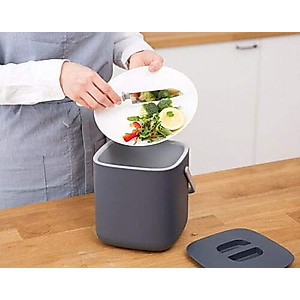 Litem Food Waste Basket Bin W/Handle 2.6L (Dark Gray)