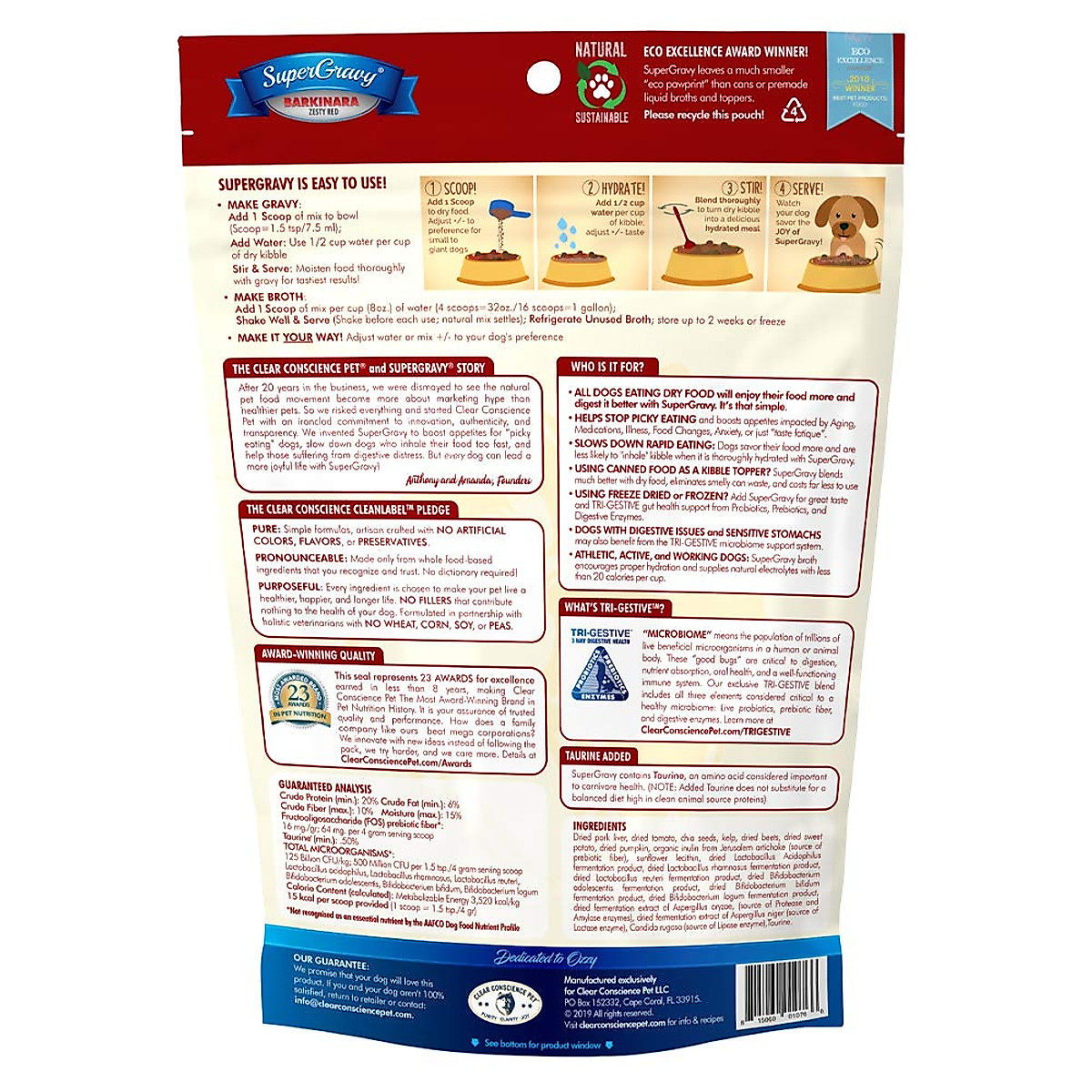 SuperGravy Original Trio- 30-Scoop bags- Natural Dog Food Gravy Topper - Hydration Broth Food Mix - Human Grade – Kibble Seasoning for Picky Eaters – Gluten Free Grain Free Total 90 Scoops