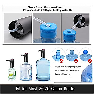 LECIEL 5 Gallon Water Jug Dispenser, Portable Water Bottle Pump for 2-5 Gallon Drinking Water Pump USB Charging Water Dispenser