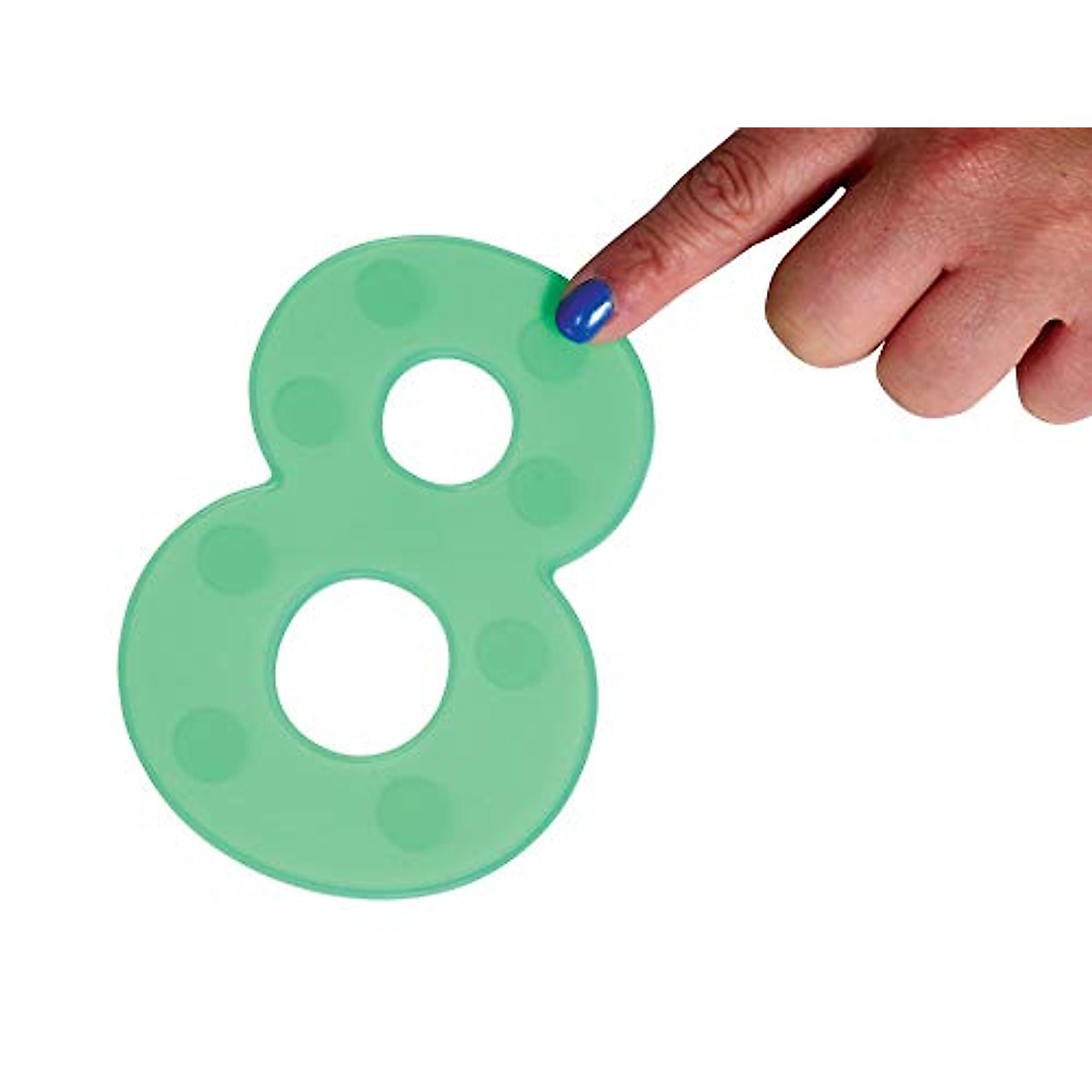 TickiT SiliShapes Dot Numbers - Set of 10 - Transparent Silicone Numbers with Corresponding Dots to Count - Teach Numbers, Counting and Subitizing