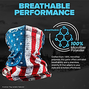 S A Company 5-Pack UV Face Shield | UV 30+ Multipurpose Neck Gaiter Balaclava for Adults