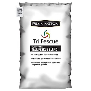 Pennington Tri-Fescue 50 LB Bag of Seed. Will Grow in Both Full Sun and Partial Shade Areas. Each Bag Covers 10,000 Square Feet When Overseeding Your Lawn + Home and Country USA Tri Fescue Tech Sheet