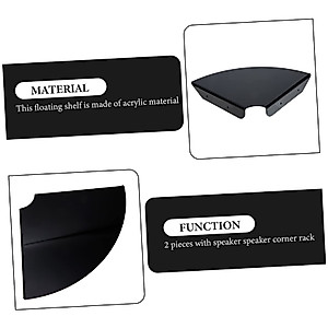 RORPOIR 2 Sets Floating Ledge Wall Corner Shelf Floating Corner Shelf Plant Wall Shelf Kitchen Wall Shelves Wall Display Shelf Corner Shelves Floating Shelf for Living Room Black Acrylic