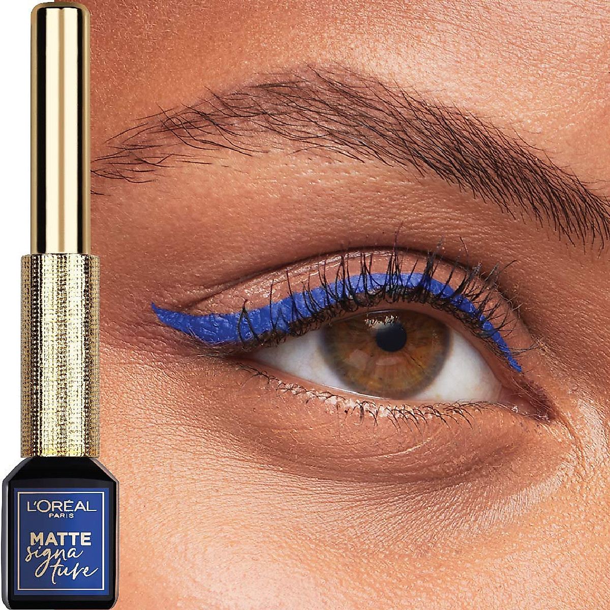 L’Oréal Paris Makeup Matte Signature Liquid Dip Eyeliner, Waterproof, Precise and Easy Application, All Day Wear, Vivid Matte Finish, Blue, 0.07 fl; Oz.