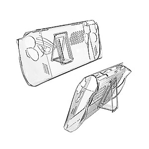 Protective Case Cover For ROG Ally Handheld Game Console,Transparent Case Shockproof Sweatproof Cover With Bracket Protector for ROG Ally Gaming Accessories (Transparent)