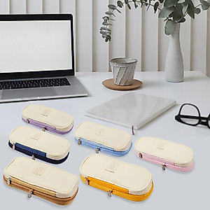 Sonuimy Large Capacity Pencil Case Pouch with Zipper, Portable Aesthetic Cute Big Capacity Pencil Cases Pen Office Travel Stationery Makeup Bag, Desk Organizer for College Adults Women Men- Sky Blue