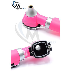 MuskalMed MuskLife Otoscope - Ear Scope with Light, Ear Infection Detector, Pocket Size, in 10+ Colors! Pink Style