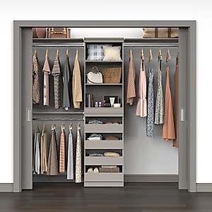 ClosetMaid Modular Storage Shelf and Hang Rod Kit, Taupe