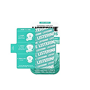 Listerine Ready! Tabs Chewable Tablets with Soft Mint Flavor, 24 Count