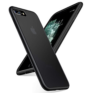 TORRAS Shockproof iPhone 8 Plus Case/iPhone 7 Plus Case, [Military Grade Drop Protection] [Upgraded Materials] Ultimate Delicate Touch and Translucent Matte Protective Case, Black