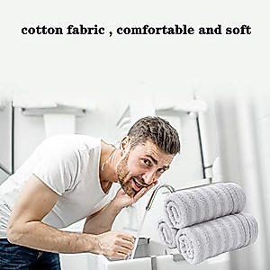 DYHOLILAND Hand Towels for Bathroom 100% Cotton Soft Highly Absorbent Hand Towel Set, Size 13" x 29" (Gray, 3-Pack)