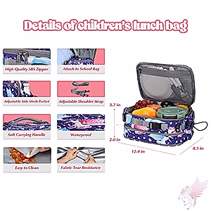 Maelstrom Lunch Box Kids,Expandable Kids Lunch Box,Insulated Lunch Bag for Kids,Reusable Lunch Tote Bag for Boy/Girl,9L,Horse (KB02-MSLB02-3)