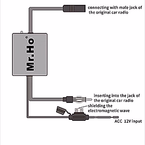 Mr.Ho Car Radio Antenna FM AM Signal Amplifier Booster 12V for Marine Car Boat Truck RV