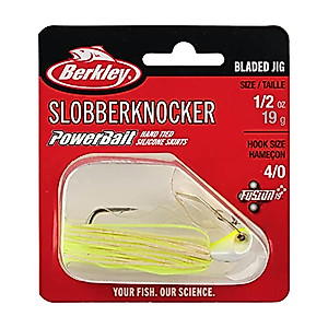 Berkley SlobberKnocker Fishing Jig, White Chartreuse, 1/2 oz