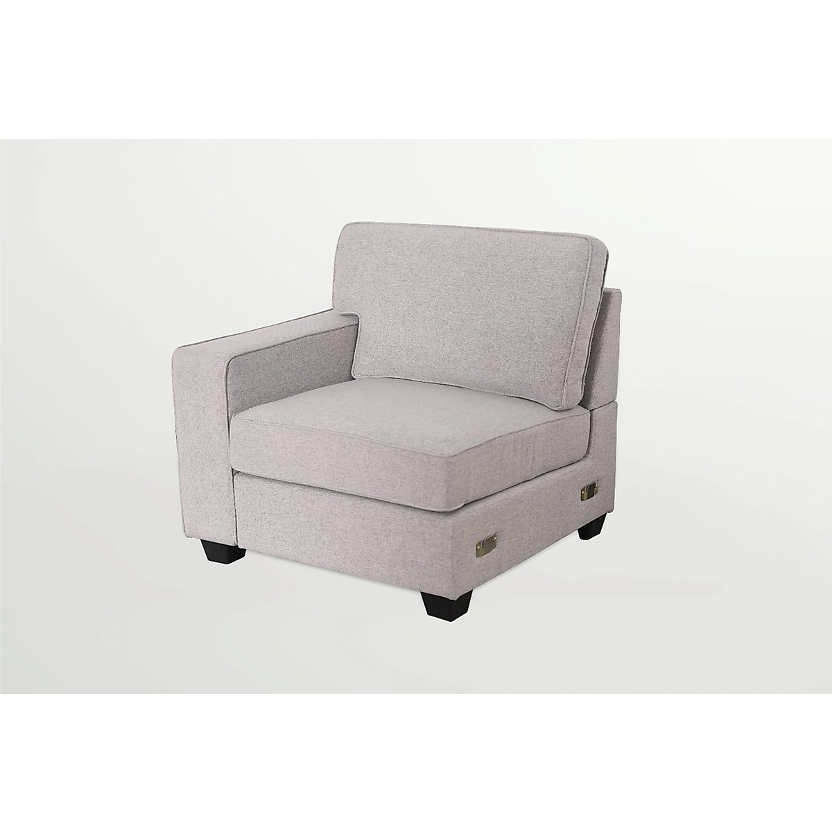 Legend Vansen Fabric Flexible Combination Module Reversible U Shaped Sofa for Living Room, Grey Sectional