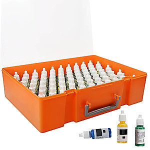 1set Model Paint Bottle Organizer Holds 84pcs 17ml Bottles Pigment Bottle Storage Suitcase Portable SN03 Miniature Paint Storage