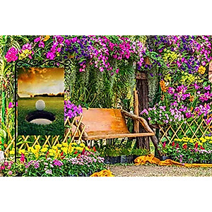 AOYEGO Golf Burlap Garden Flag Double Sided Premium Fabric Detail on the Lawn At Dusk, Golf Club Outdoor Decoration Banner for Yard Lawn 12.5" x 18"