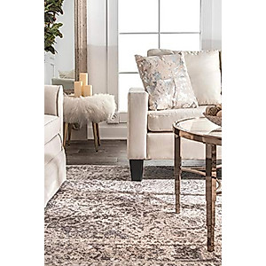 nuLOOM Verdell Vintage Medallion Area Rug, 6' x 9', Beige