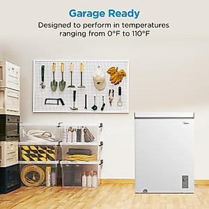 Midea MERC07C4BAWW 7.0 Cubic Feet Chest Freezer Cu.ft-Convertible, White