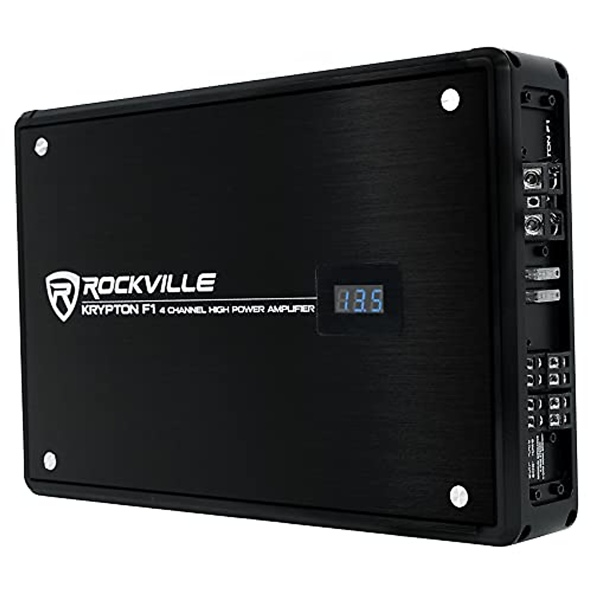 Rockville Krypton F1 1600w Peak / 400w RMS 4 Channel Car Audio Amplifier Bundle RWK42 4 Gauge Installation Wire Kit (2) RCA's