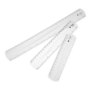 SEWACC 3Pcs Color Changing Flexible Rulers 15cm + 30cm + 20cm Measurement Tools for Students Random Colors Soft and Bendable Rulers for School and Office Use