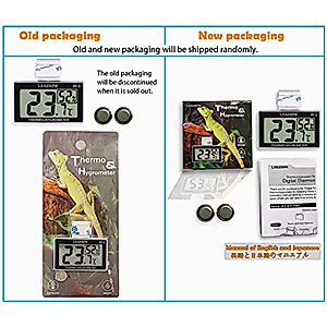 LXSZRPH Reptile Thermometer Hygrometer HD LCD Reptile Tank Digital Thermometer with Hook Temperature Humidity Meter Gauge for Reptile Tanks, Terrariums, Vivarium (2packs)
