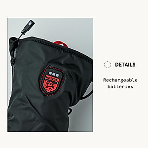 Hestra Heated Glove Liner - Rechargeable Electric Glove Liner for Winter, Skiing, and Snowboarding - Black - 9