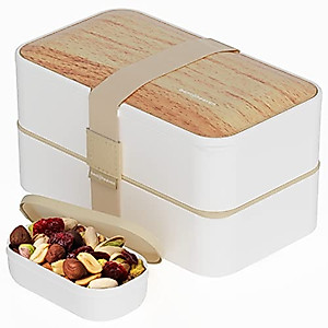 Premium Bento Lunch Box in 8 Modern Colors-MULTIPACK, 2x2 Leak-proof Compartments, Includes Sauce Container, Divider, Cutlery & Chopsticks, 40oz Japanese Bento Box for Adults & Kids, Microwave-safe