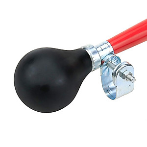 Modengzhe Bike Bugle Horn Retro Clown Horn Metal Air Horn with Squeeze Bulb for Bicycle Golf Cart, Red