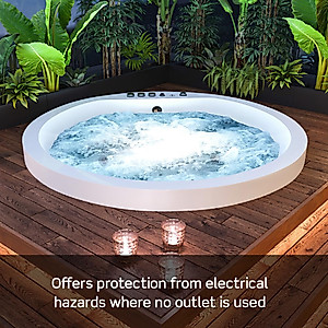 Leviton Blank Face GFCI, 20 Amp, Self Test, LED Indicator Light, Provides GFCI Protection where an Outlet is not Needed, GFRBF-W, White