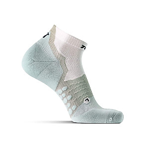 Thirty48 Performance Compression Low Cut Running Socks for Men and Women | More Compression Where Needed ([3 Pair] LightGray/White, XLarge - Women 11-13 // Men 12-14)