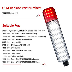 GZZTORES 4PCS Led Doors Panel Light Interior Courtesy Lights Compatible with Chevy Silverado GMC C/K,Sierra 1500 2500 3500, Suburban, Avalanche, Hum-mer H2 Yukon