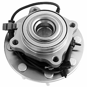 MotorbyMotor 515058 Front Wheel Bearing & Hub Assembly 4WD with 8 Lugs ABS Fits for Chevy Silverado 1500 2500 3500 Avalanche Suburban 2500, GMC Sierra 1500 2500 3500 Yukon XL, Hummer H2