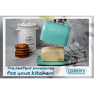 Comfify Bundle - Mason Jar Butter Holder, 10pcs Ceramic Kitchenware Set