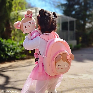 OUOZZZ Soft Baby Doll for Girls - My First Baby Doll Birthday Gifts for Girls Plush Rag Dolls Pink Dress Toy for Toddlers Kids Infants 15"