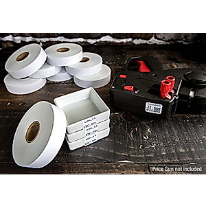 White Pricing Labels for Monarch 1136 Price Gun – 8 Rolls, 14,000 Price Marking Labels