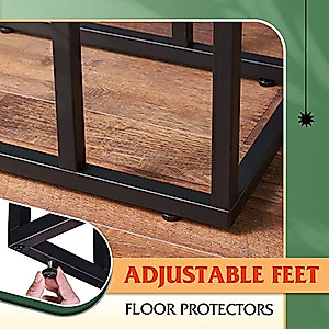 WLIVE Side Table, C Shaped End Table for Couch, Sofa and Bed, Large Desktop C Table for Living Room, Bedroom, Black