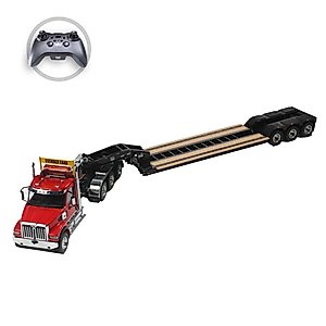 Diecast Masters RC Truck Western Star 49X SFFA Tridem Axle Heavy-Haul Tractor w/Lowboy Trailer | Radio Control Tractor Truck | 1:16 Scale Remote Control Truck and Trailer | Model 27010
