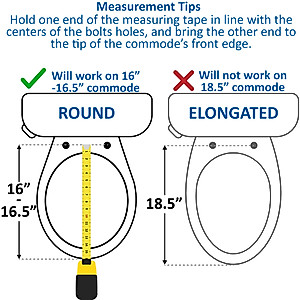 Vaunn Raised Toilet Seat and Elevated Commode Booster Seat Riser with Removable Padded Grab bar Handles & Locking Mechanism
