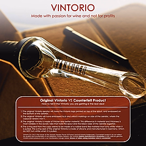 Wine Aerator Pourer and Replacement O-Rings and Air Tubes by Vintorio